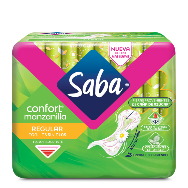 Saba® Confort Manzanilla | Toalla Regular sin alas | Saba®