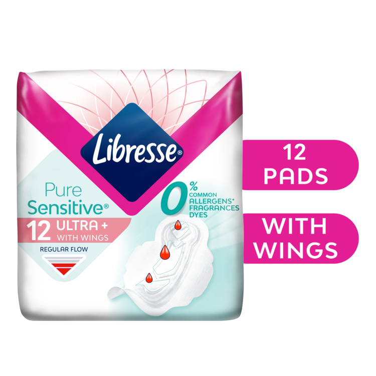 Pure Sensitive Ultra + maandverband met vleugels | Libresse