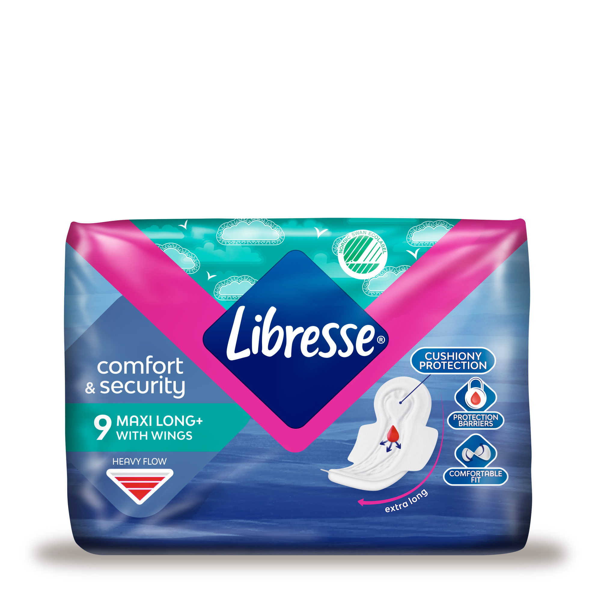 LIBRESSE COMFORT & SECURITY MAXI LONG+ 9 | Libresse