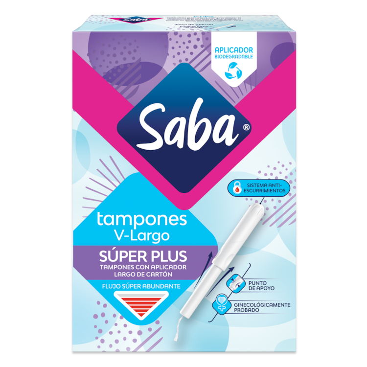 Saba® V-Largo | Tampones Largos Súper Plus | Saba®