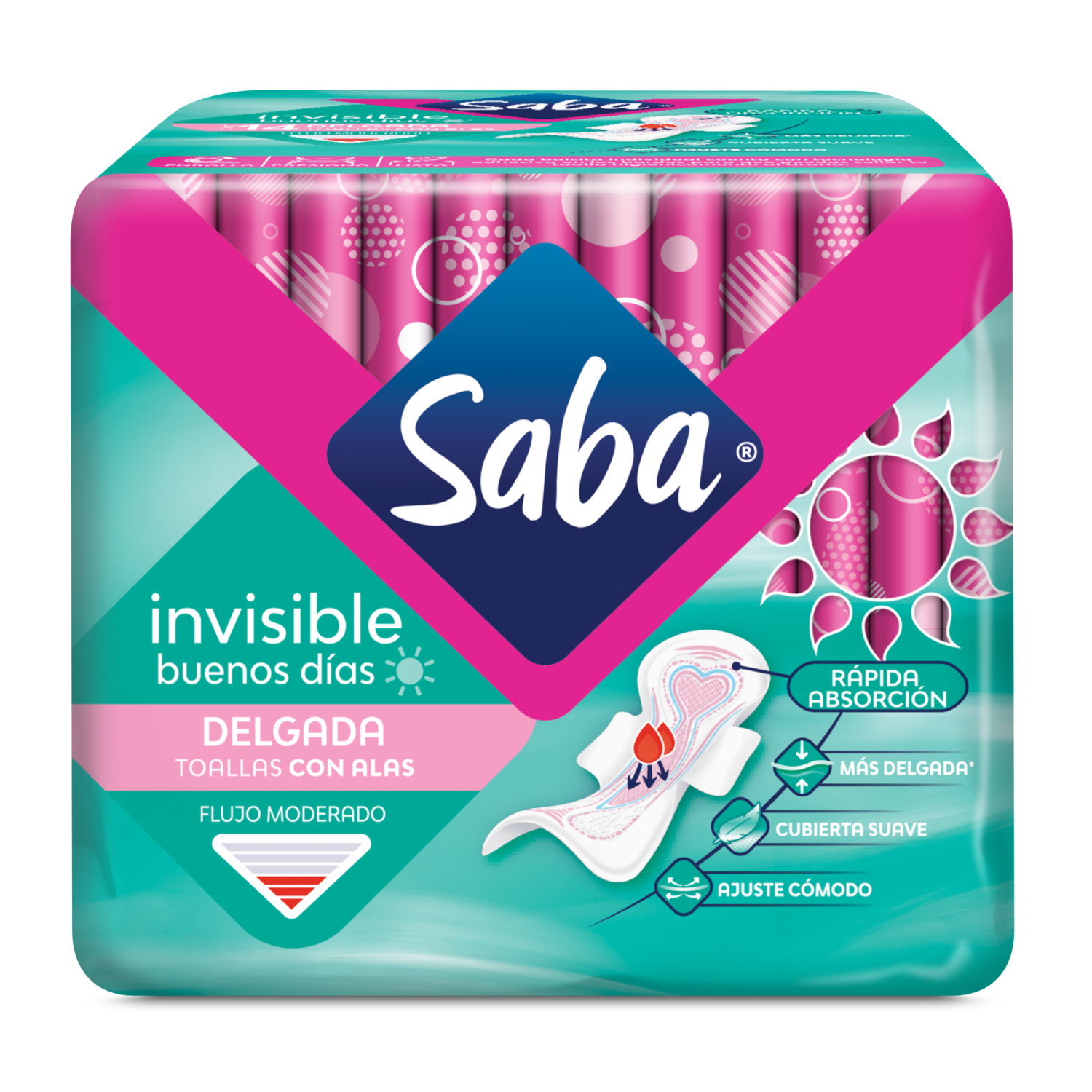 Toallas Femeninas Saba® Invisible® Buenos días | Saba