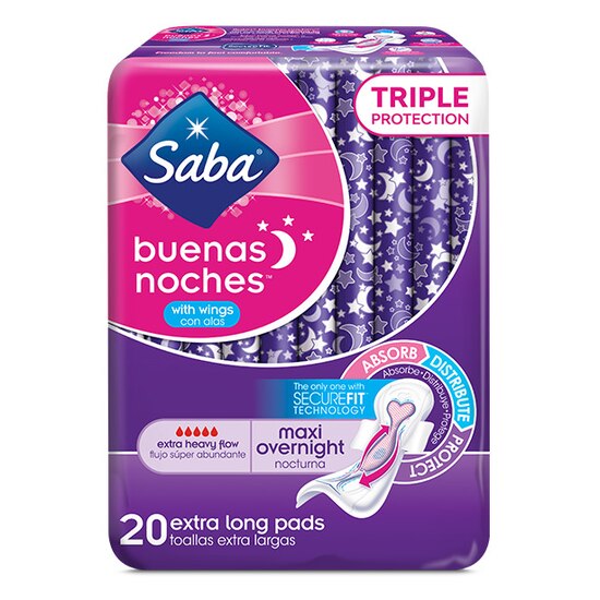 Saba® Buenas Noches™ Maxi Overnight With Wings | Saba