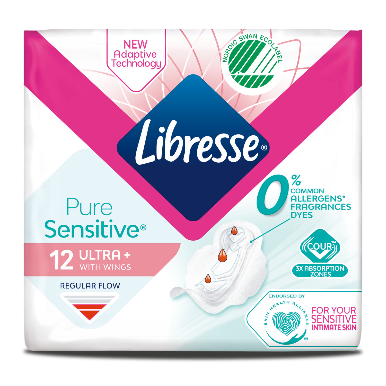 Pure Sensitive™ Ultra Regular Bindor med Vingar | Libresse