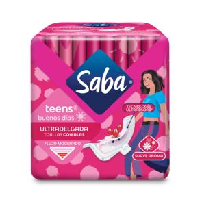 Saba® Nocturna Teens® Ultradelgada con alas | Saba
